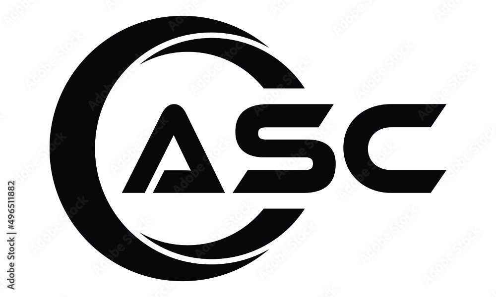ASC swoosh logo design vector template | monogram logo | abstract logo ...