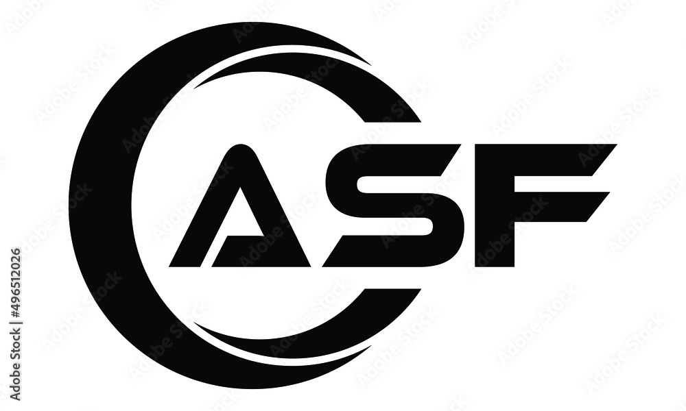 ASF swoosh logo design vector template | monogram logo | abstract logo ...