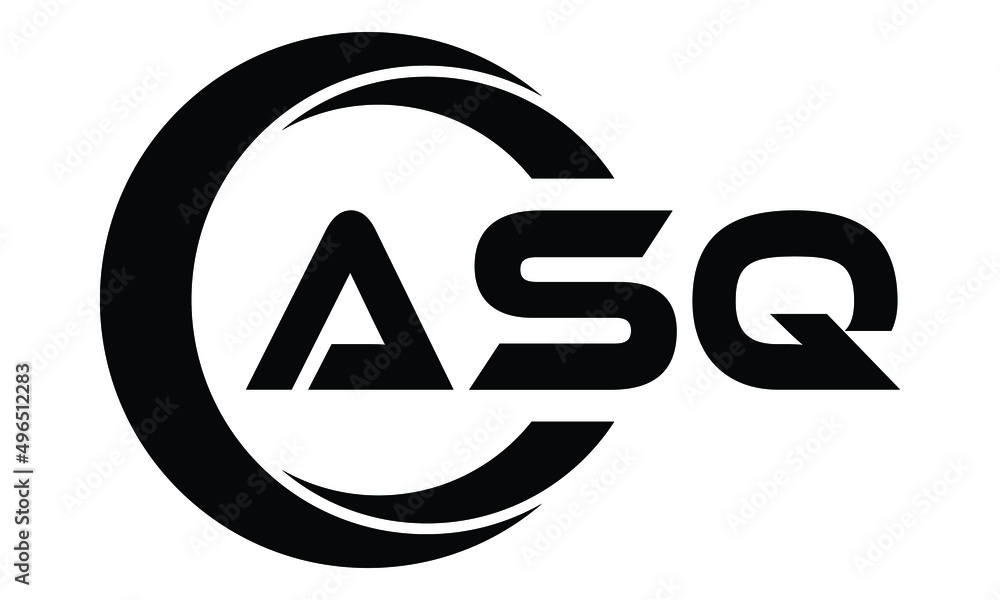 ASQ swoosh logo design vector template | monogram logo | abstract logo ...