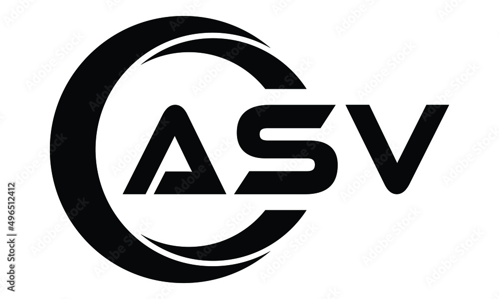 ASV swoosh logo design vector template | monogram logo | abstract logo ...