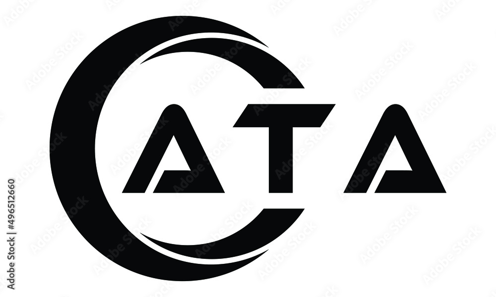 ATA swoosh logo design vector template | monogram logo | abstract logo ...