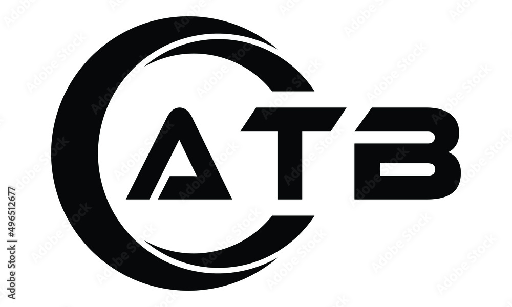 ATB swoosh logo design vector template | monogram logo | abstract logo ...