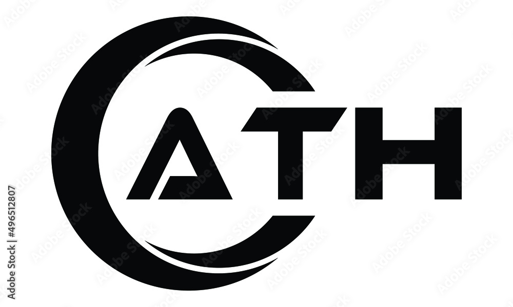 ATH swoosh logo design vector template | monogram logo | abstract logo ...