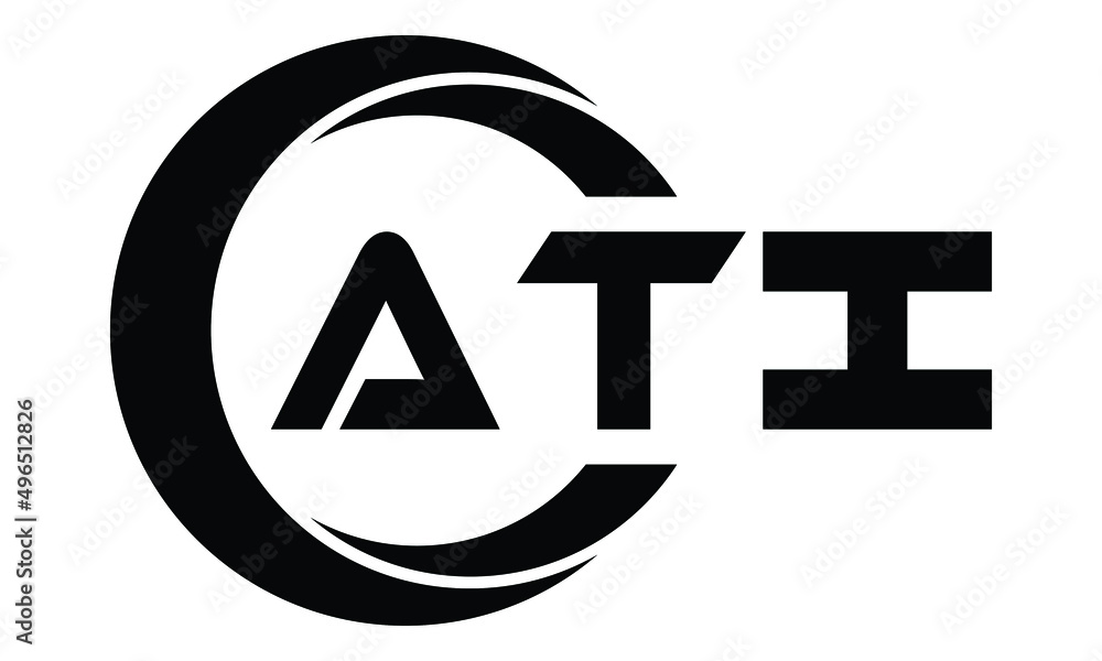 ATI swoosh logo design vector template | monogram logo | abstract logo ...
