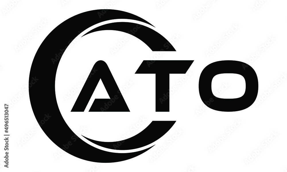 ATO swoosh logo design vector template | monogram logo | abstract logo ...