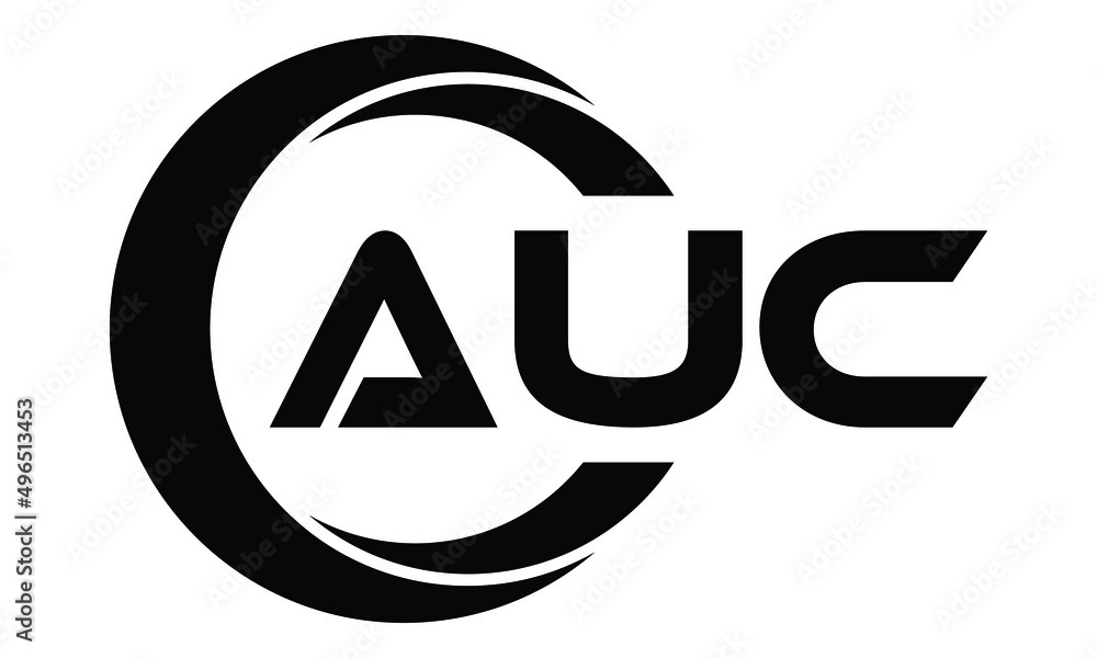 AUC swoosh logo design vector template | monogram logo | abstract logo ...