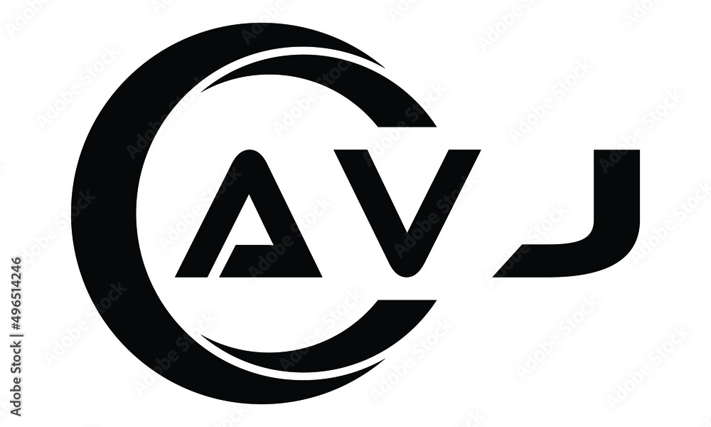 AVJ swoosh logo design vector template | monogram logo | abstract logo ...