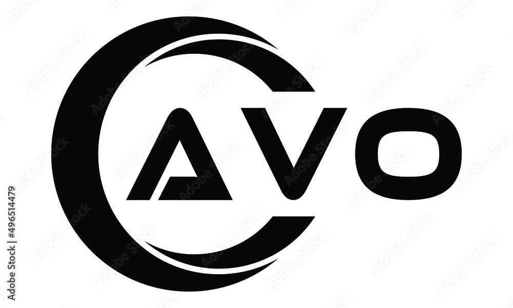 AVO swoosh logo design vector template | monogram logo | abstract logo ...