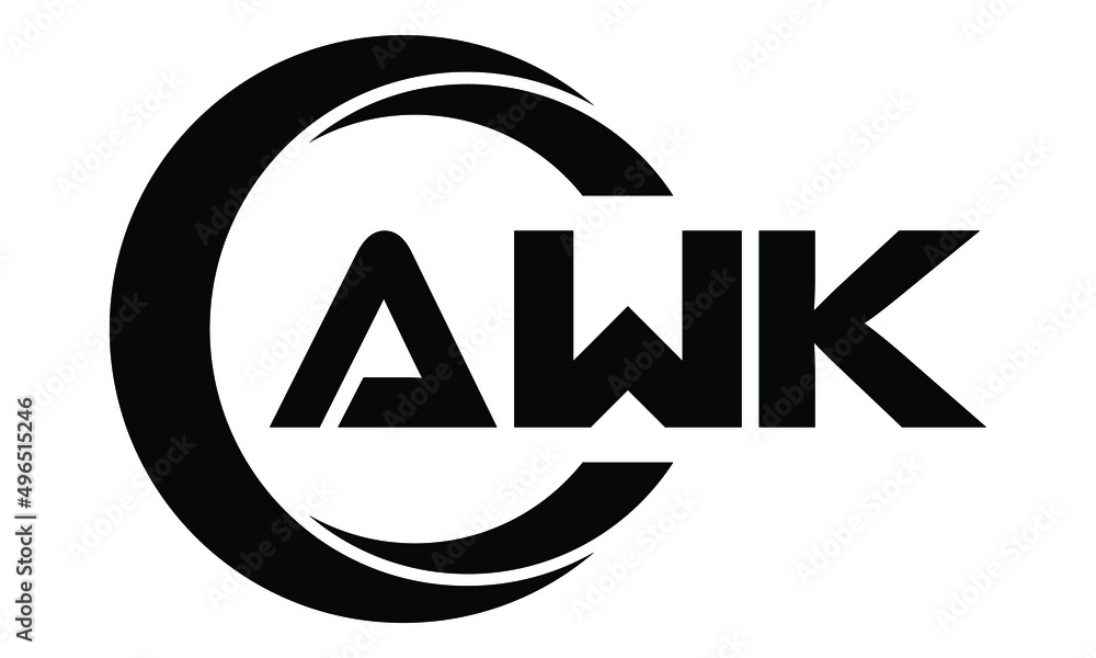 AWK swoosh logo design vector template | monogram logo | abstract logo ...
