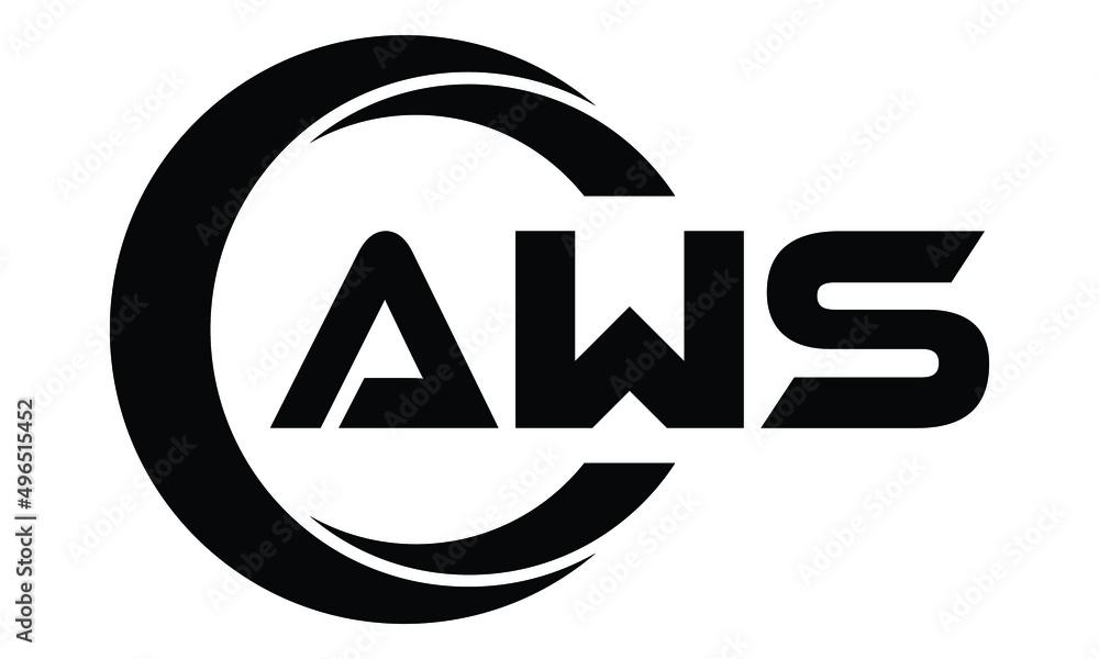 AWS swoosh logo design vector template | monogram logo | abstract logo ...