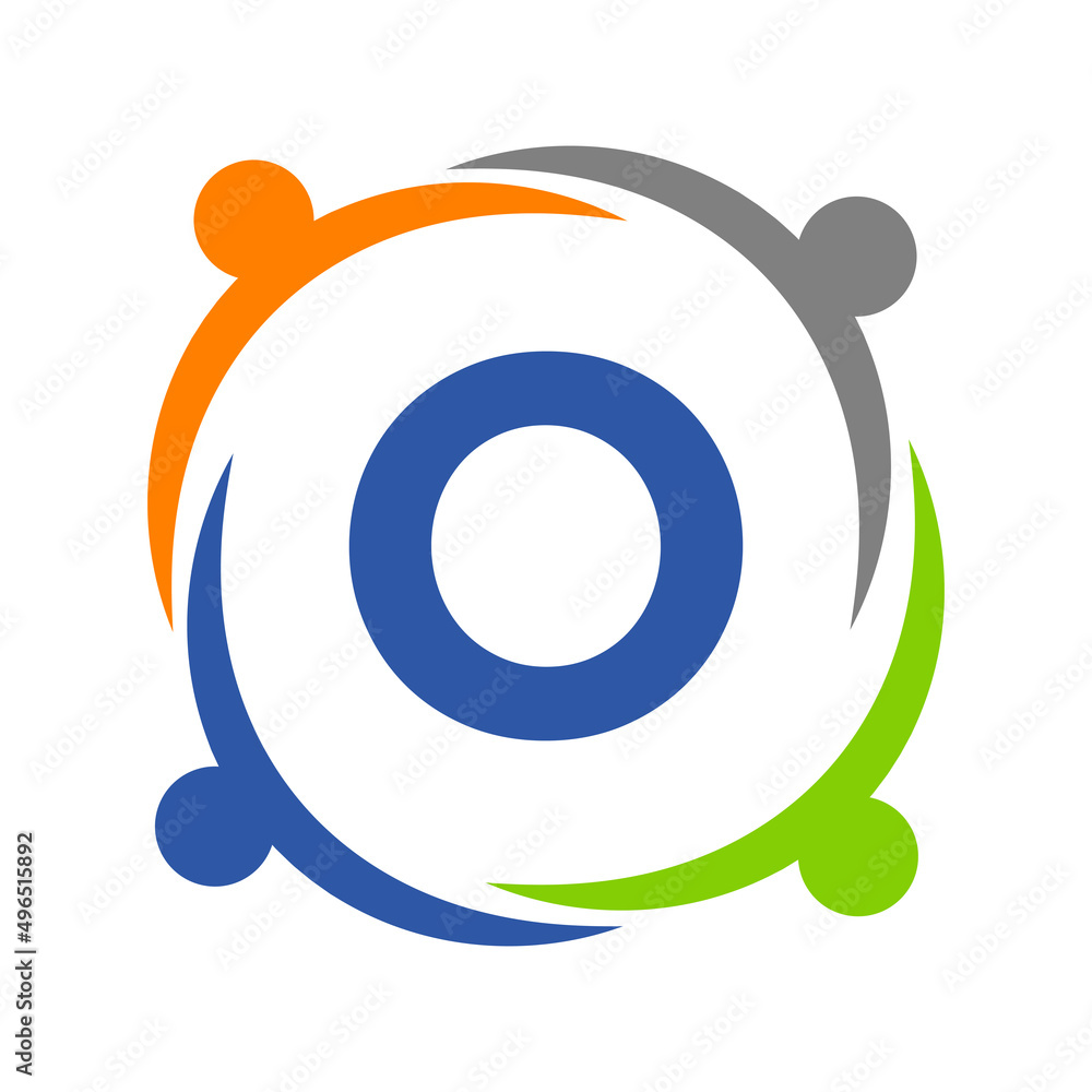 Unity Team Work Logo Design With O Letter Template. Charity Logo ...