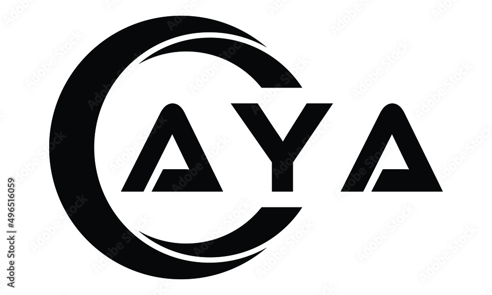 AYA swoosh logo design vector template | monogram logo | abstract logo ...