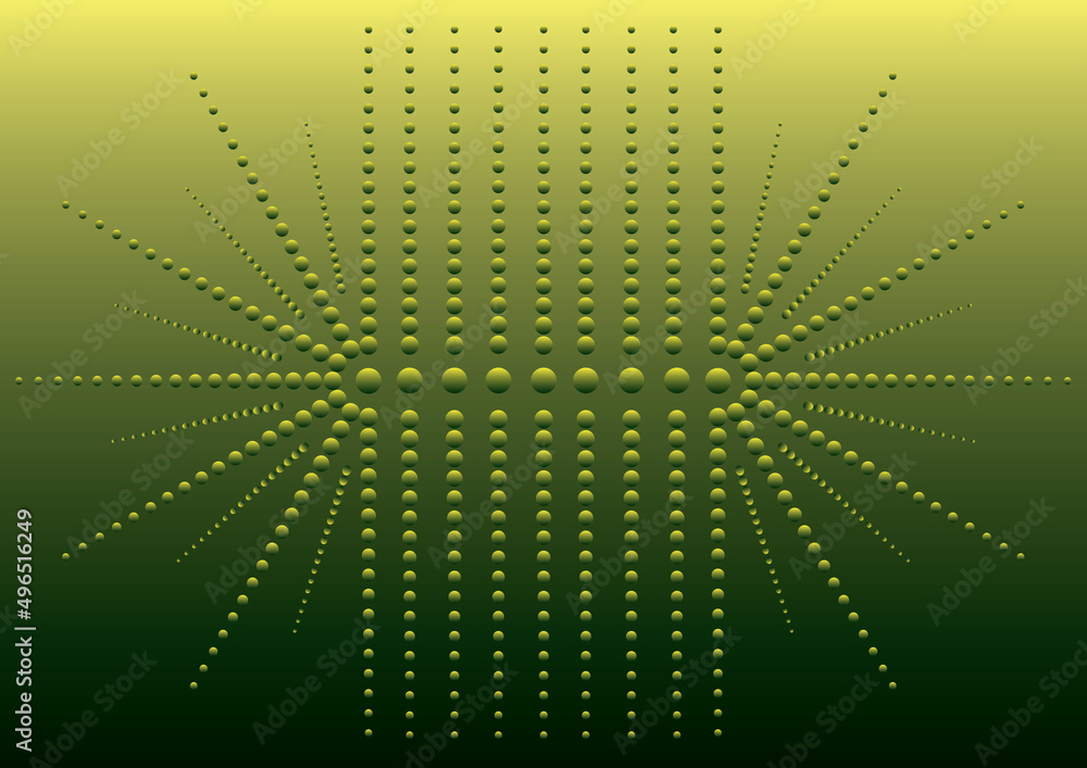 Illustration of abstract nature background with radiant green halftones ...