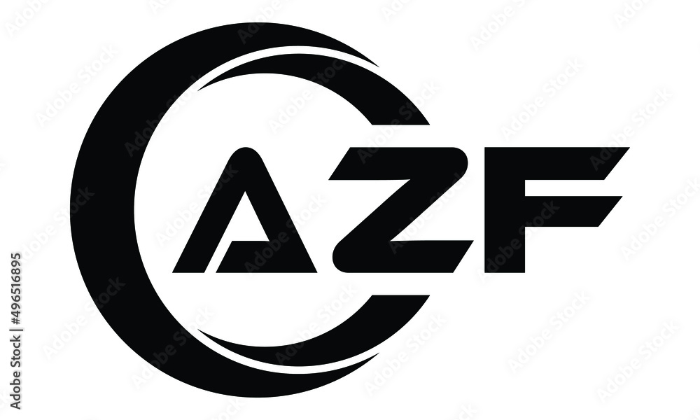 AZF swoosh logo design vector template | monogram logo | abstract logo ...