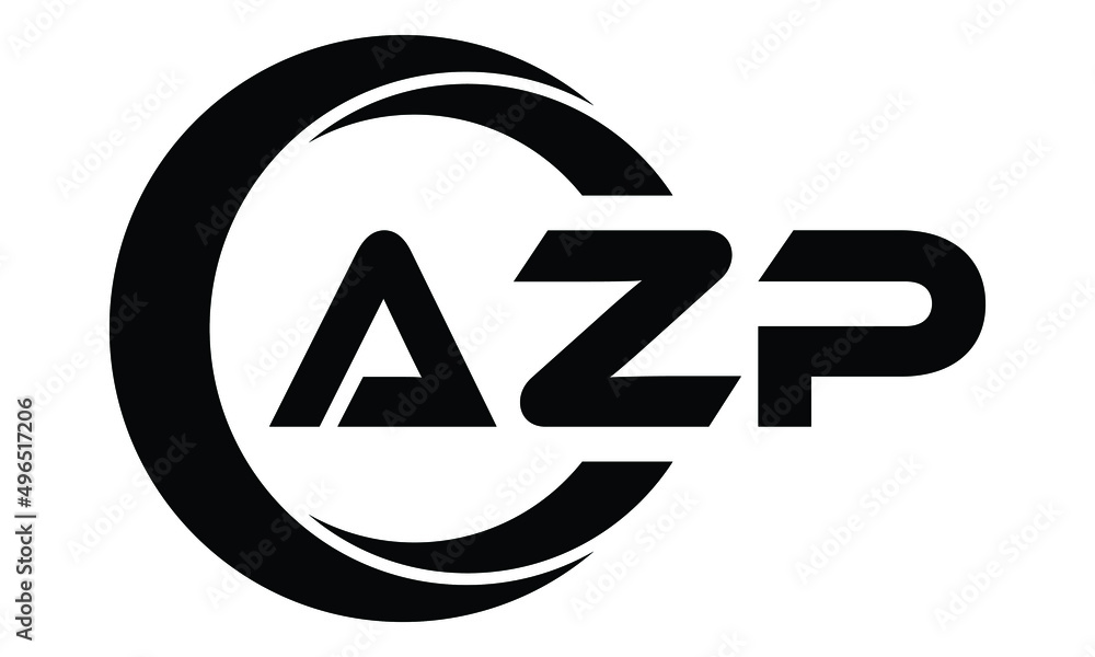 AZP swoosh logo design vector template | monogram logo | abstract logo ...