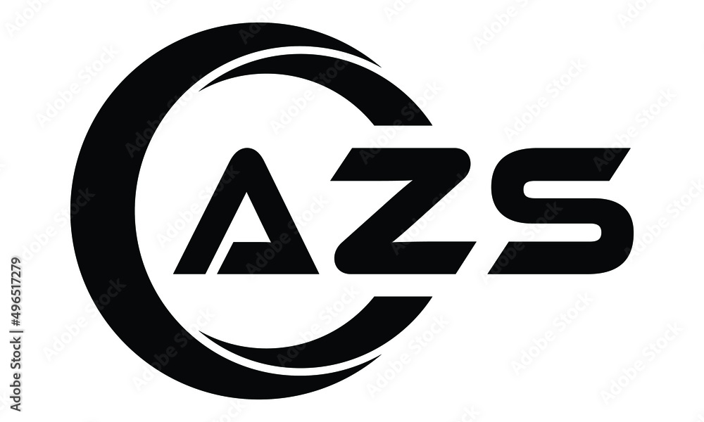 AZS swoosh logo design vector template | monogram logo | abstract logo ...