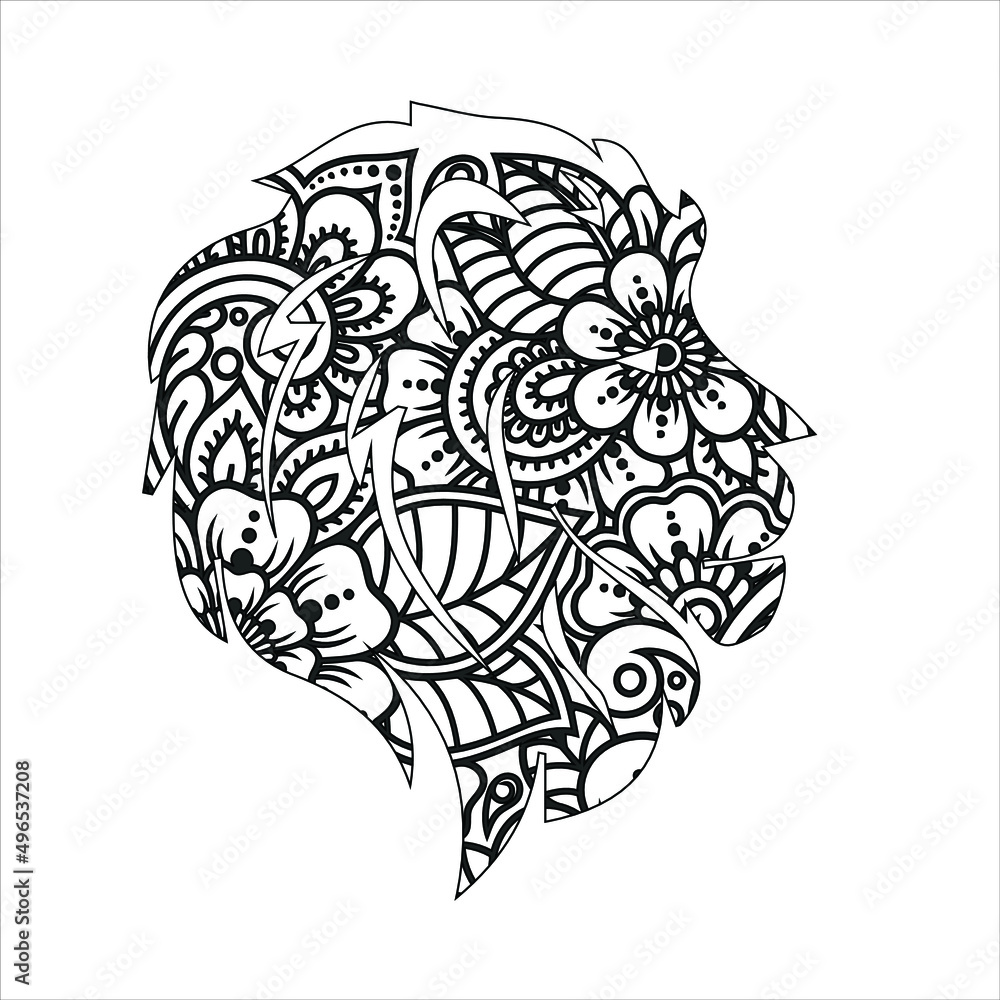 Mandala animal coloring page lion mandala designs Coloring page for ...