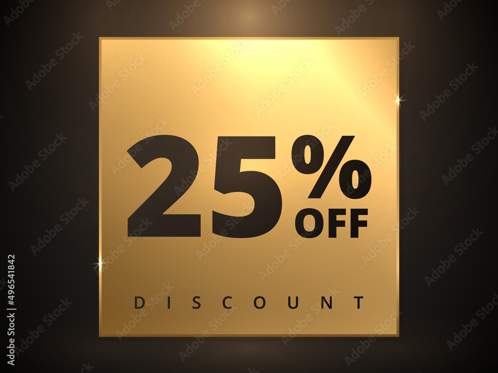 25 off discount banner. Special offer sale 25 percent off. Sale ...