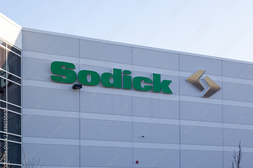Schaumburg, Illinois, USA - March 27, 2022: Sodick’s logo sign on the ...