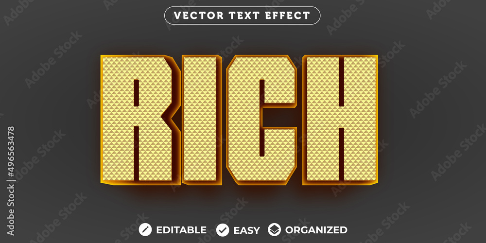 Rich Text Effect,Fully Editable Font Text Effect Stock Vector | Adobe Stock
