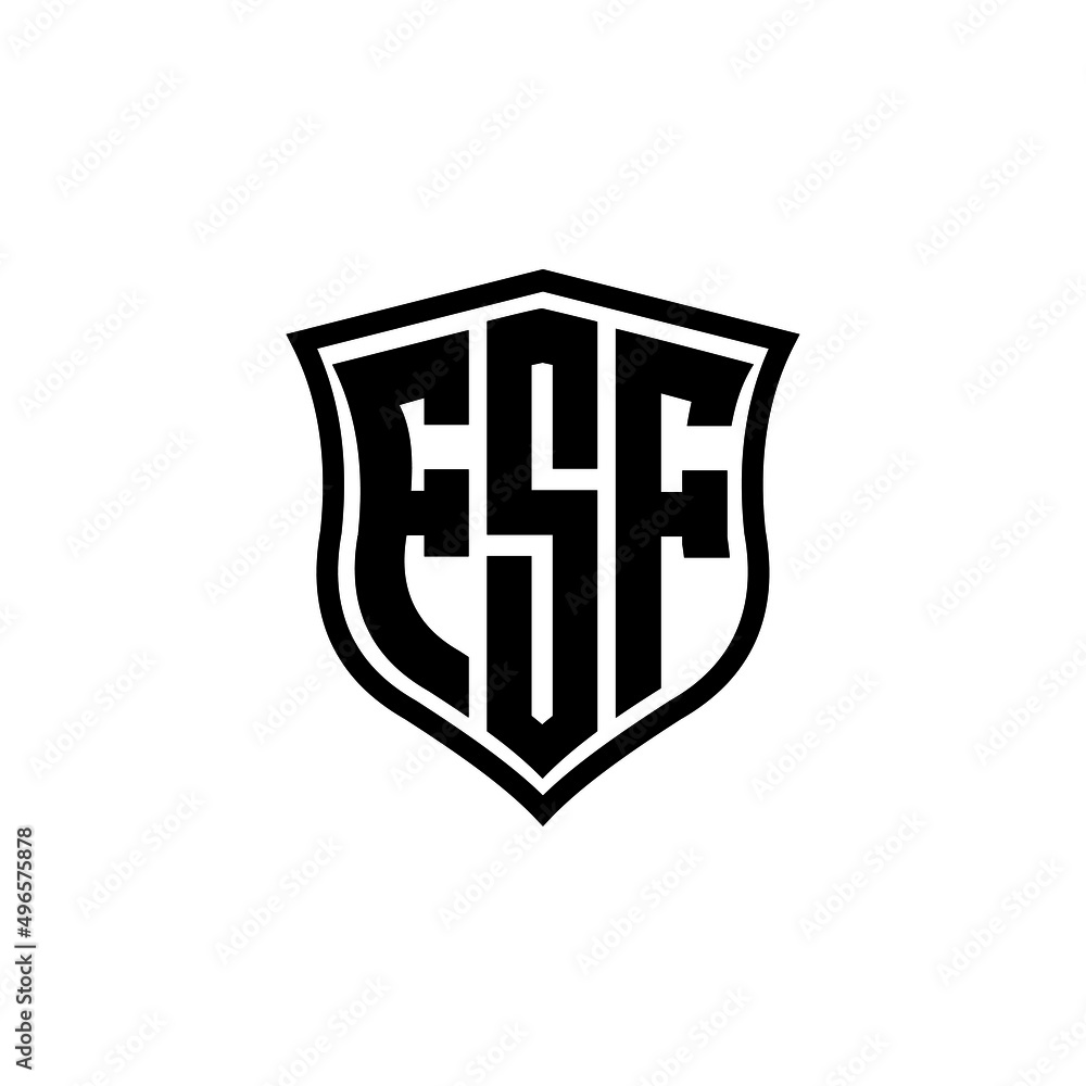 Vetor do Stock: FSF letter logo design with white background in ...