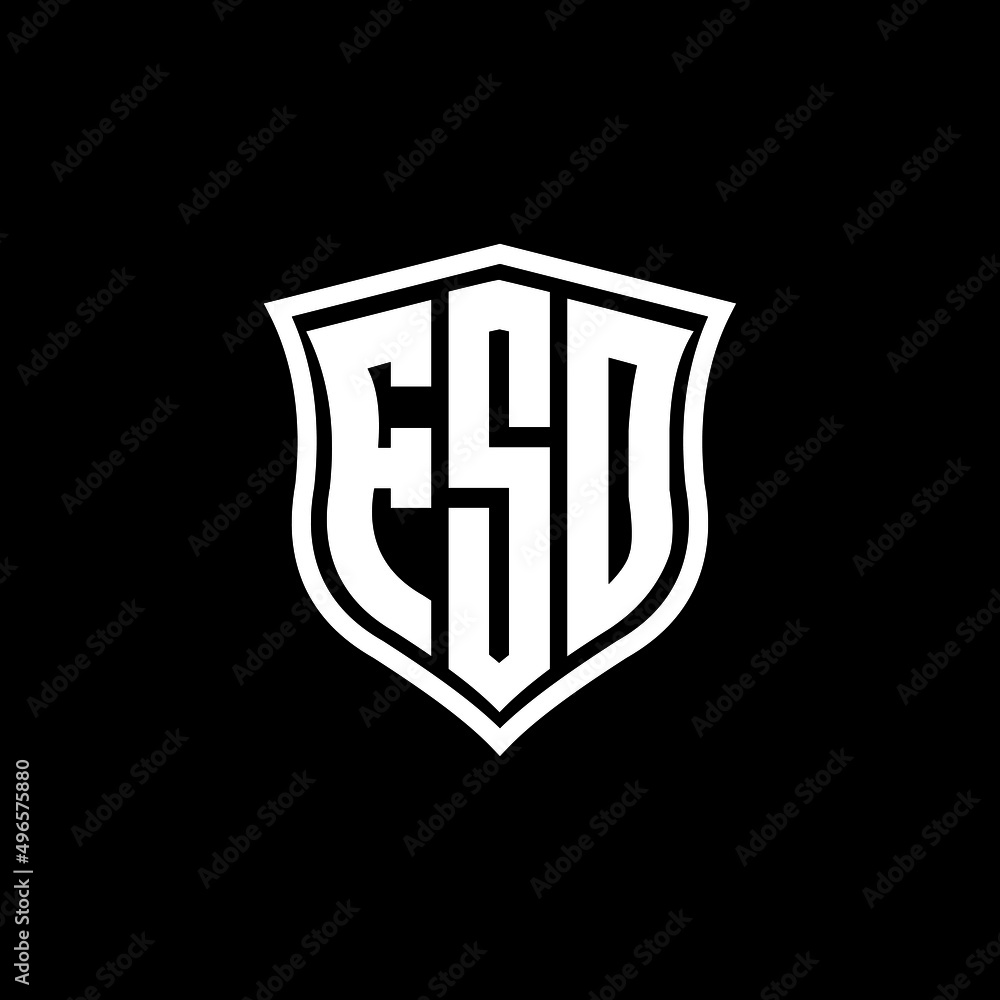 FSO letter logo design with black background in illustrator, vector ...