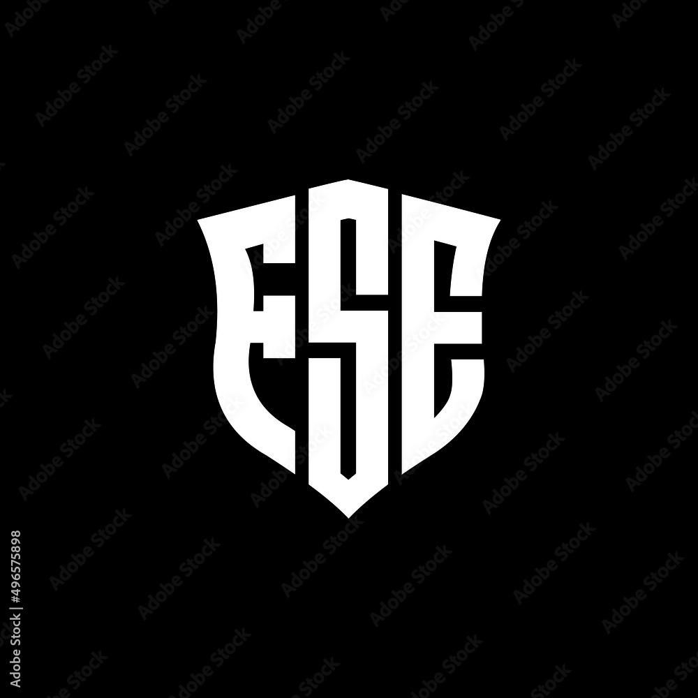 FSE letter logo design with black background in illustrator, vector ...
