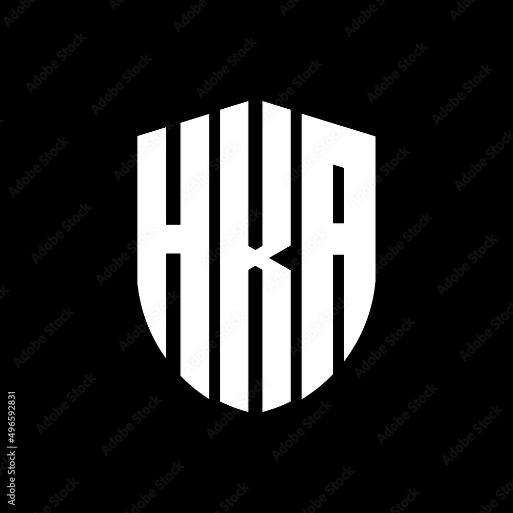 HKA letter logo design. HKA modern letter logo with black background ...