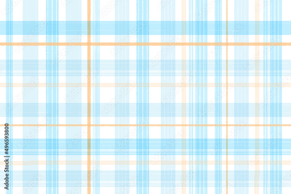 watercolor blue and orange line plaid repeat seamless pattern ...