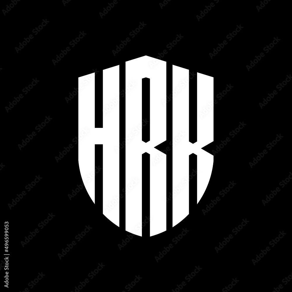 HRK letter logo design. HRK modern letter logo with black background ...