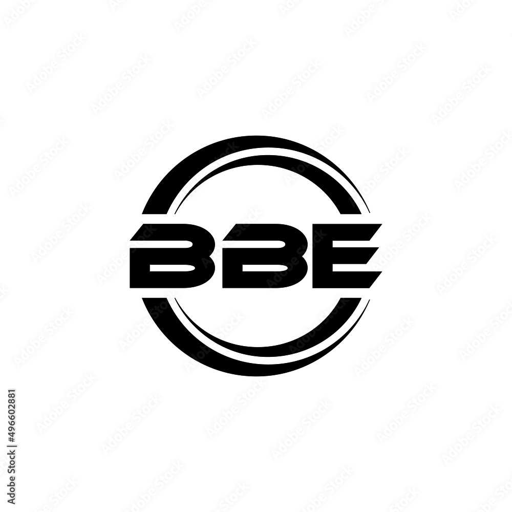 BBE letter logo design with white background in illustrator, vector ...