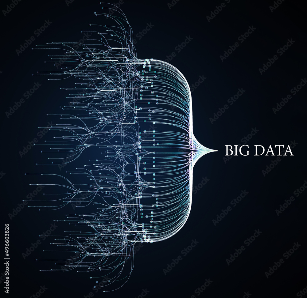 Big Data Visualization Digital Data Threads Plot Network Stock 4545