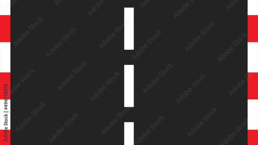 Start to Finish Race Track from Top View, Moving Road Animation, 2D ...