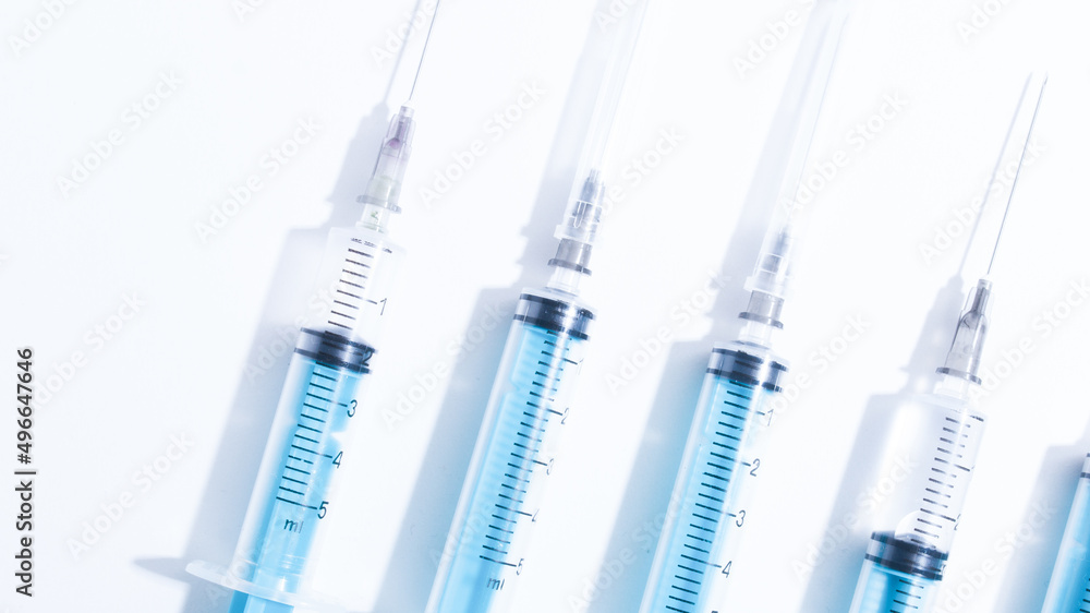 medical disposable plastic syringe for injection in the hospital Stock ...