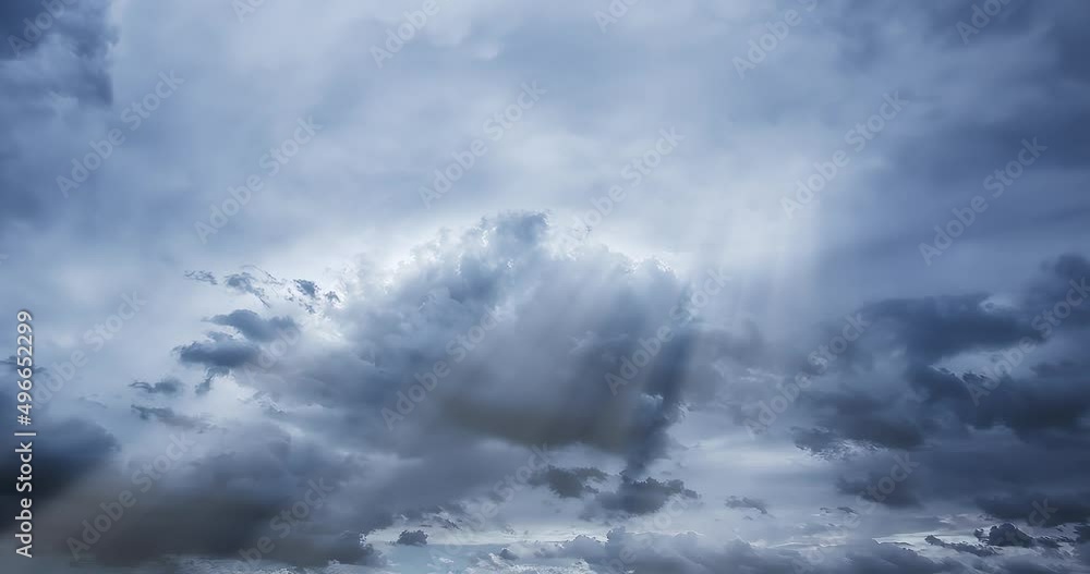 clouds timelapse. Realistic clouds, sky time-lapse with powerful wind ...