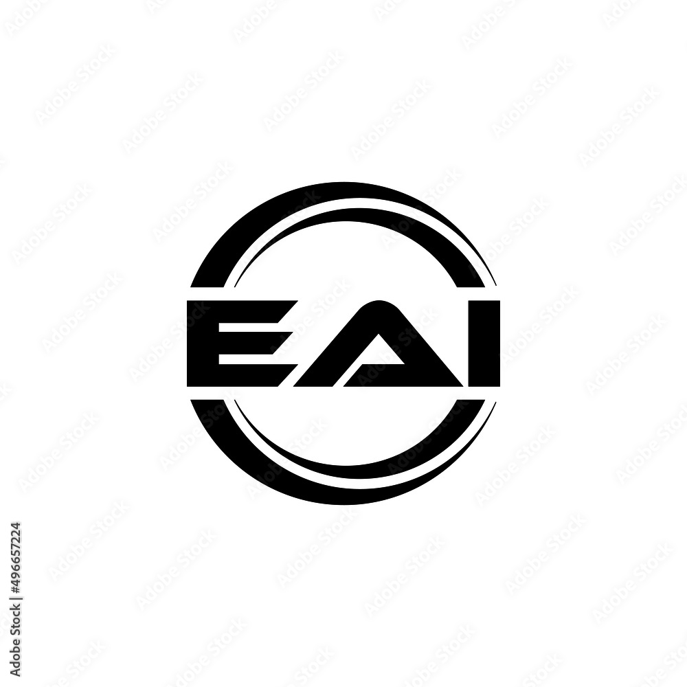 EAI letter logo design with white background in illustrator, vector ...