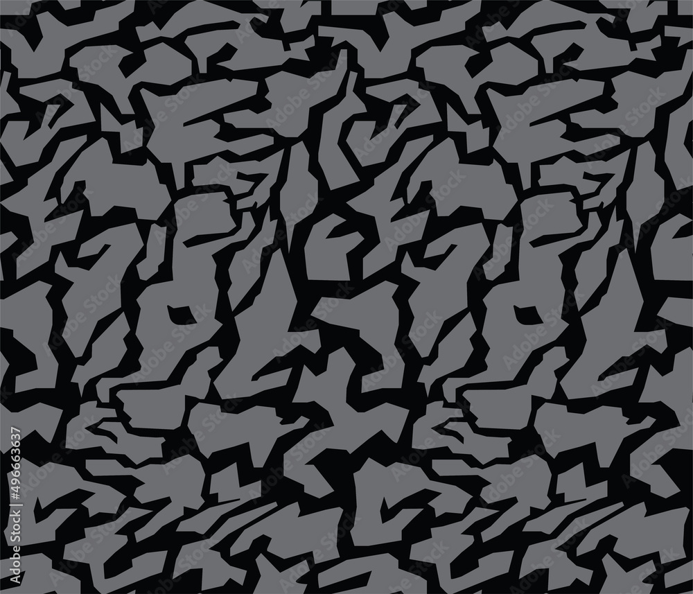 Geometric Camouflage abstract seamless pattern, Urban Military ...