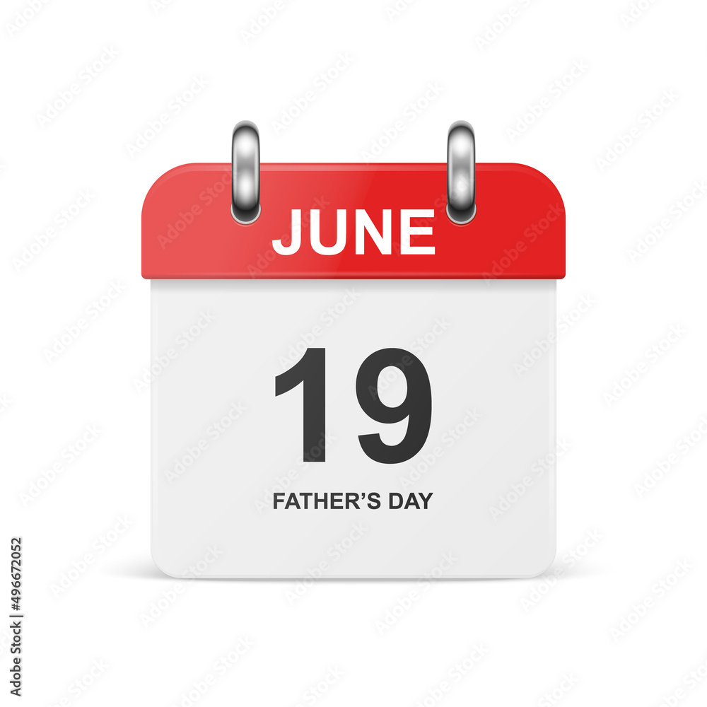 Fathers Day. June 19th. Fathers Day Background. Vector 3d Realistic ...