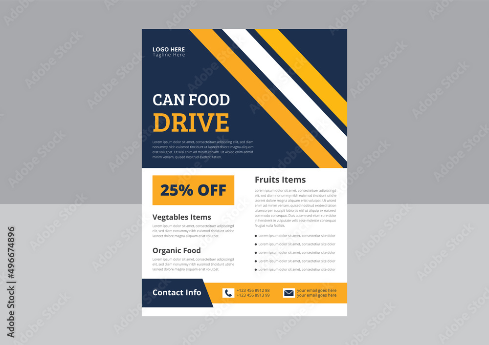 Stockvector Food Drive Flyer Templates. Food Donation Flyer Design ...