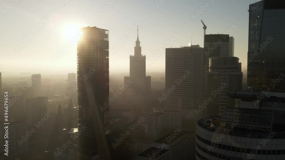 City architecture. Skyscrapers tower cityscape. Different city center ...