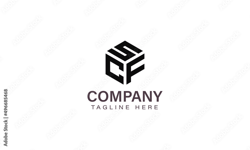 Letter SCF Logo, Three Letter Logo, Alphabet S C F Hexagon Shape Vector ...