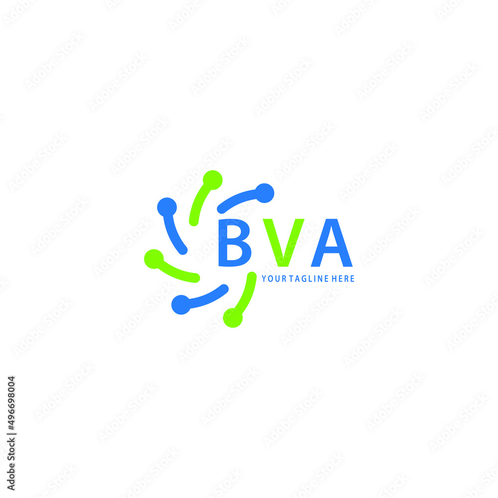 BVA logo design initial creative letter on white background. BVA vector ...