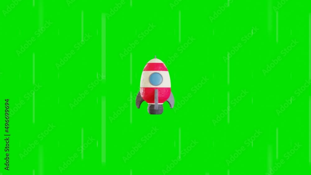 animated rocket launch with green screen Stock Video | Adobe Stock