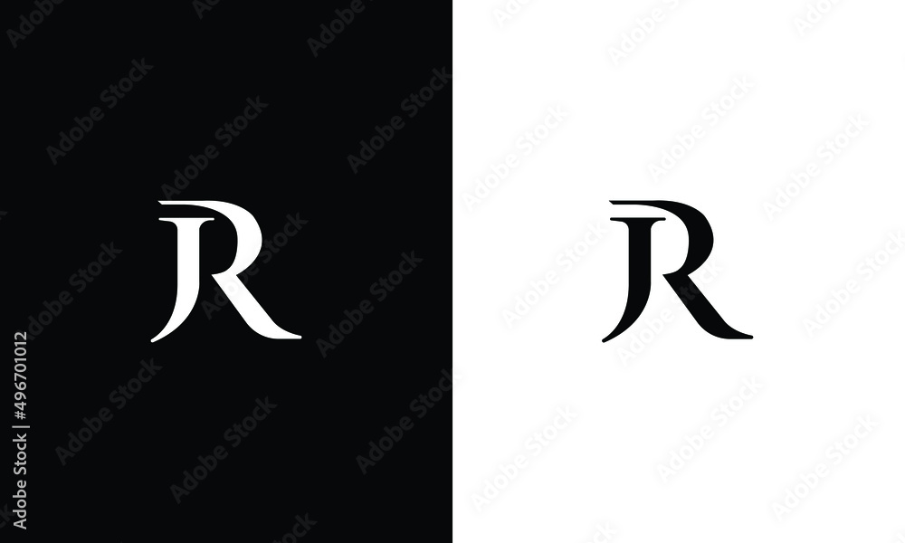 JR Alphabet initial Letter Monogram Icon Logo vector illustration Stock ...