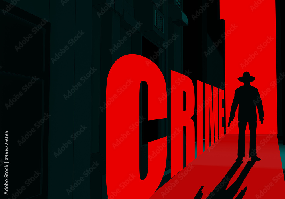 Poster 3d render illustration of noir style detective or gangster male ...