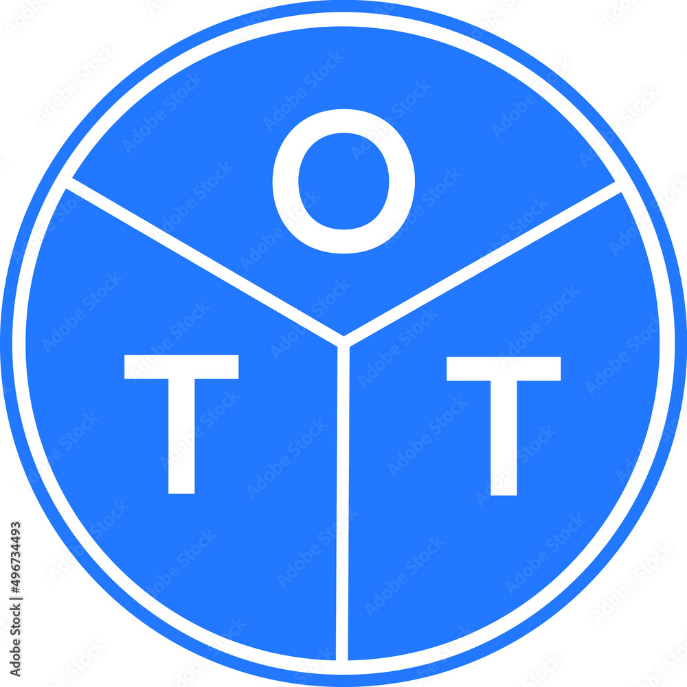 OTT letter logo design on white background. OTT creative circle letter logo concept. OTT letter ...