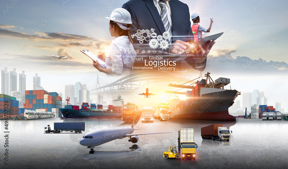 Global business of Container Cargo freight ship for Business logistics ...