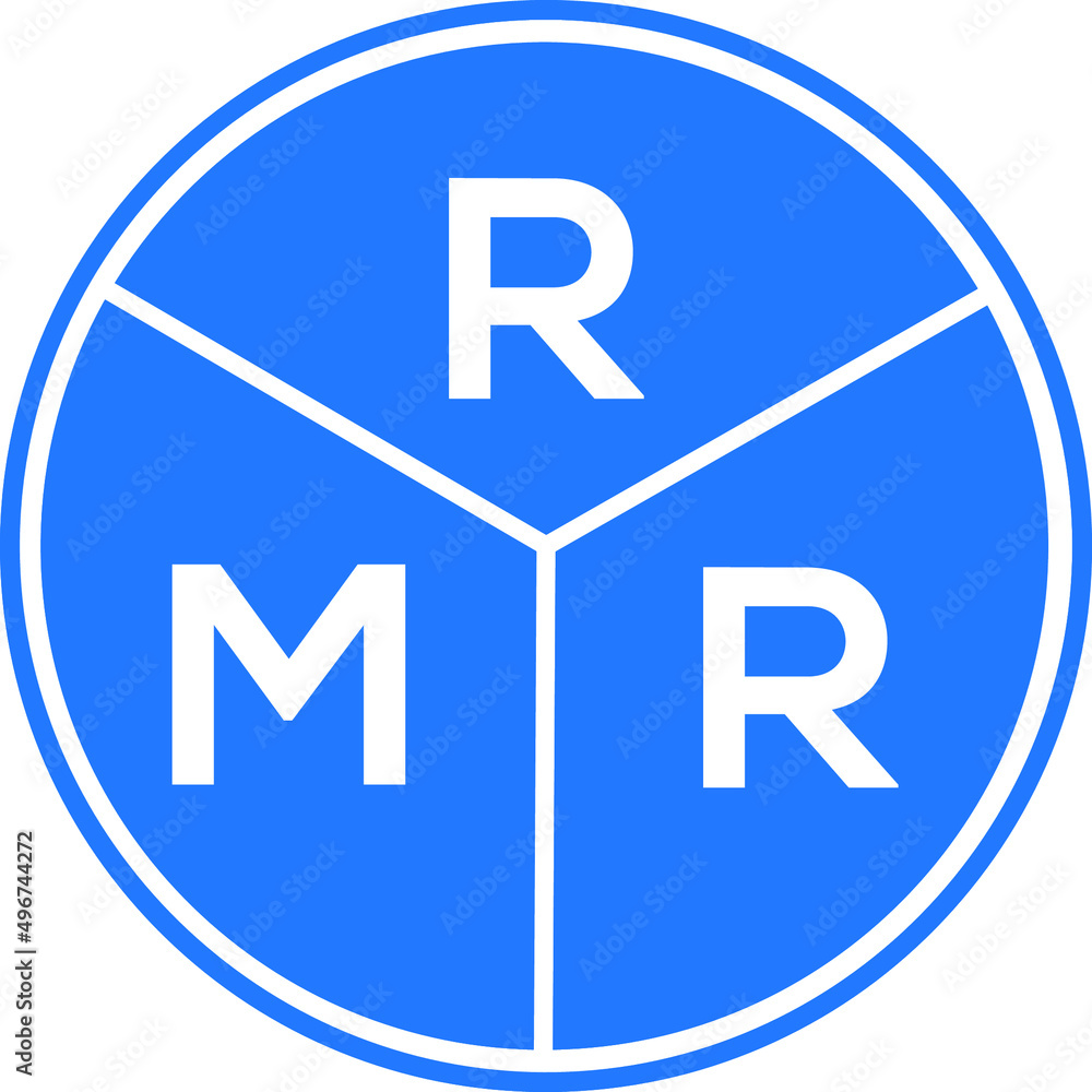 RMR letter logo design on white background. RMR creative circle letter ...