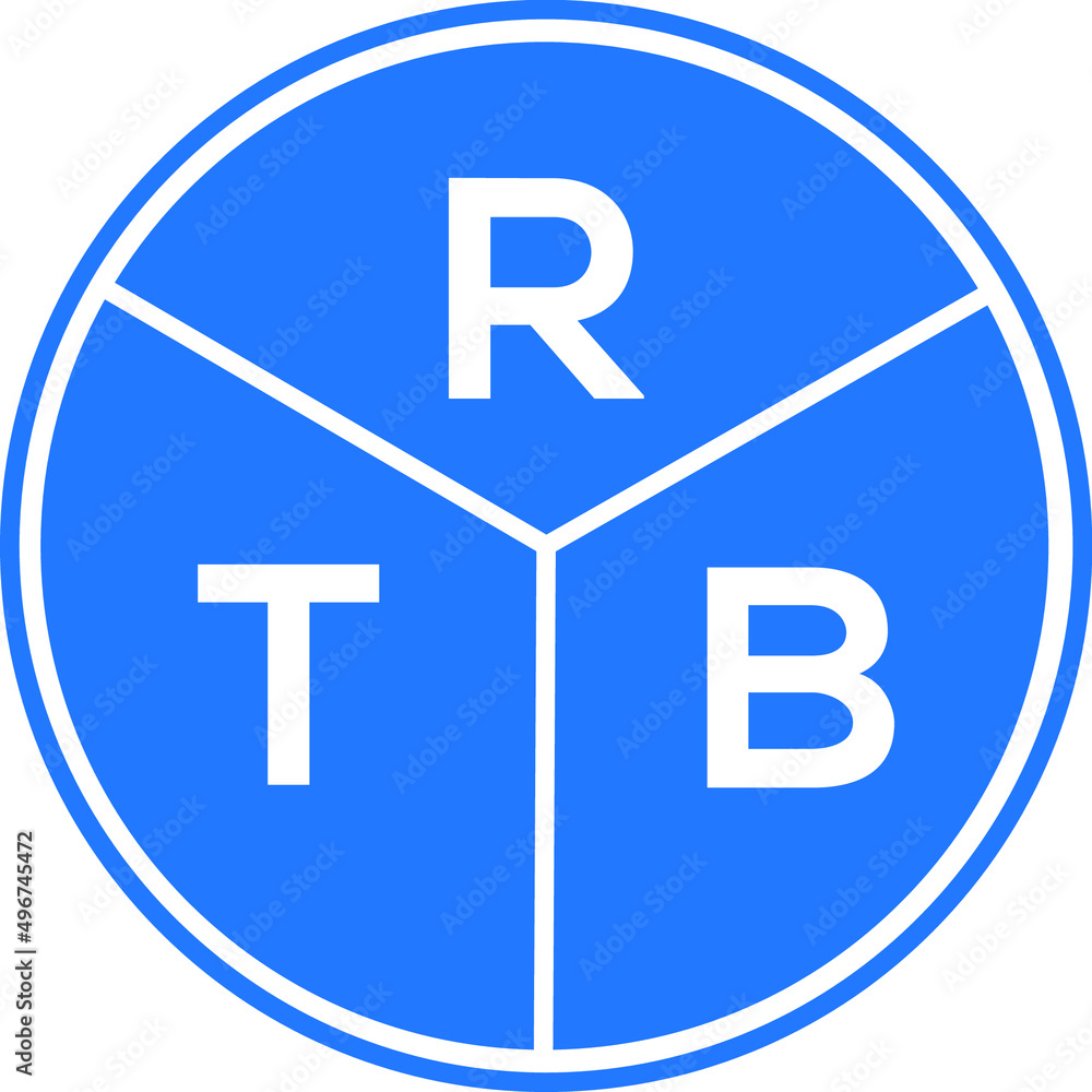 RTB letter logo design on white background. RTB creative circle letter ...