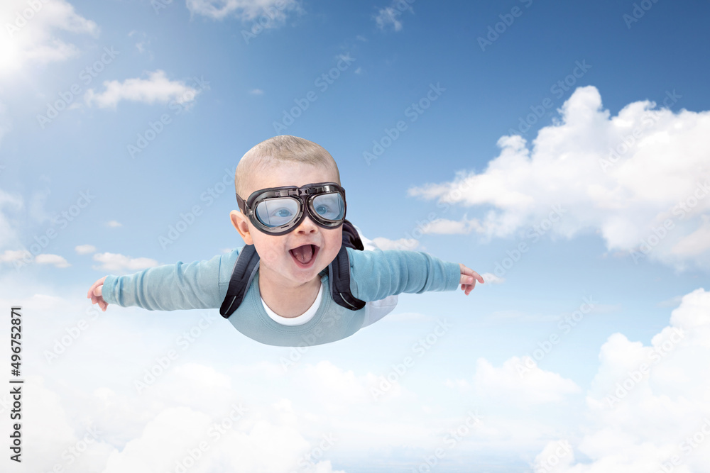 A skydiving baby Stock Photo | Adobe Stock